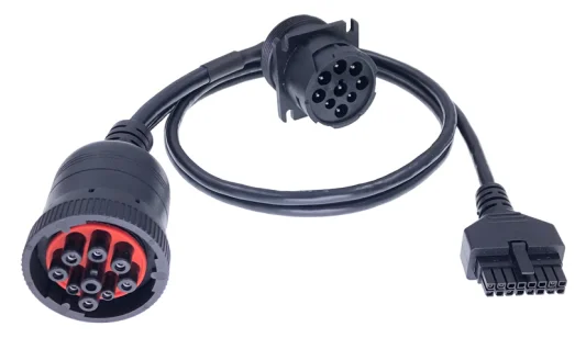 J1939 Install Y-Cable with Threaded Nut - Black/low-speed