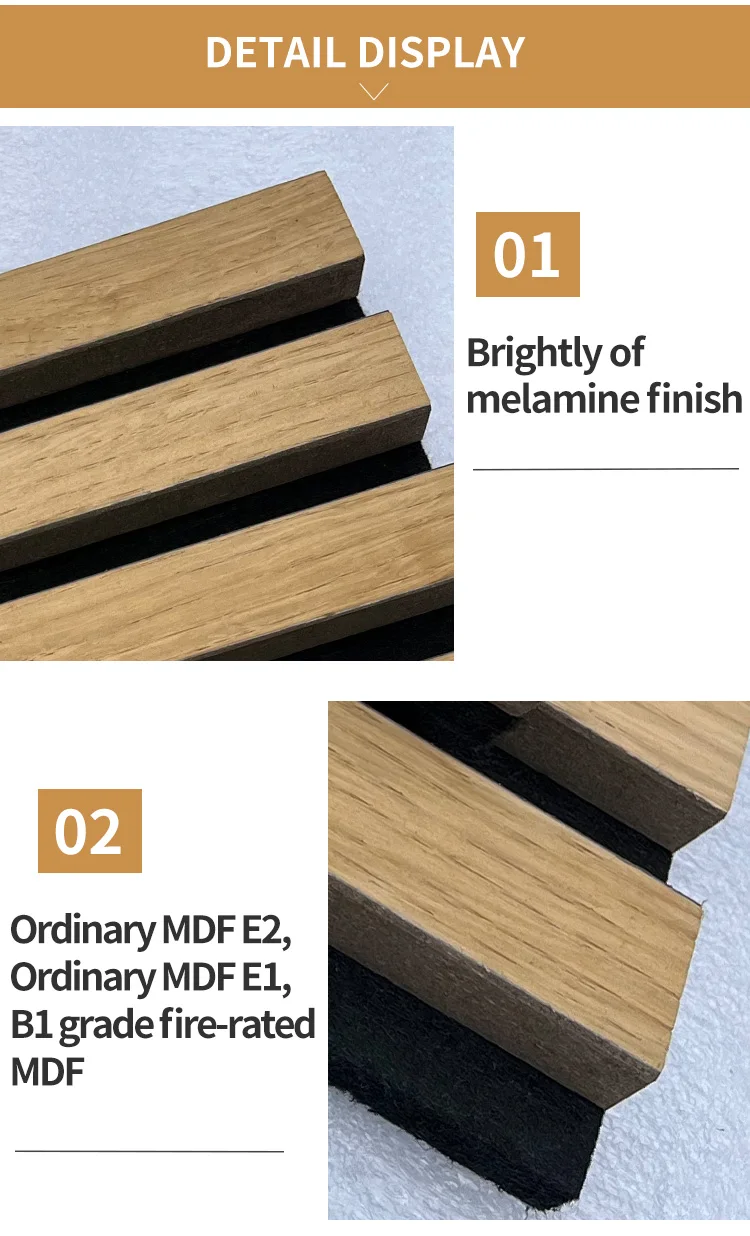 Eco-friendly Sound Absorbing Acoustic Board Decorative Wall Panel Solid ...