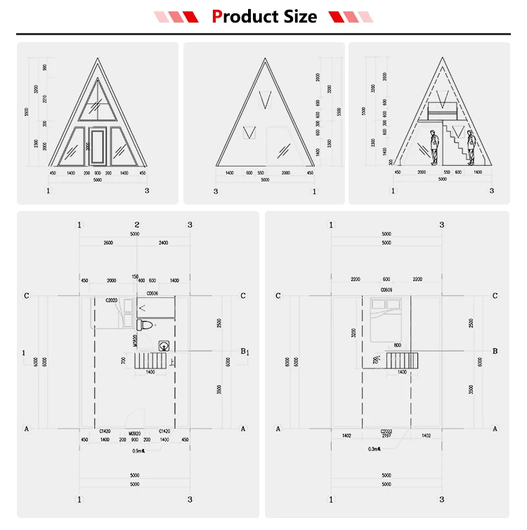 Triangle Shape Structure Small Cabin - Luxury A Frame House