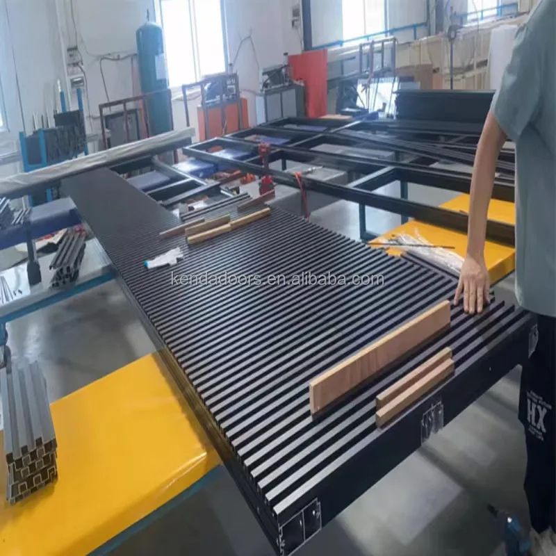 Factory Customized Aluminium Grill Design Vertical Bifold Garage Doors ...