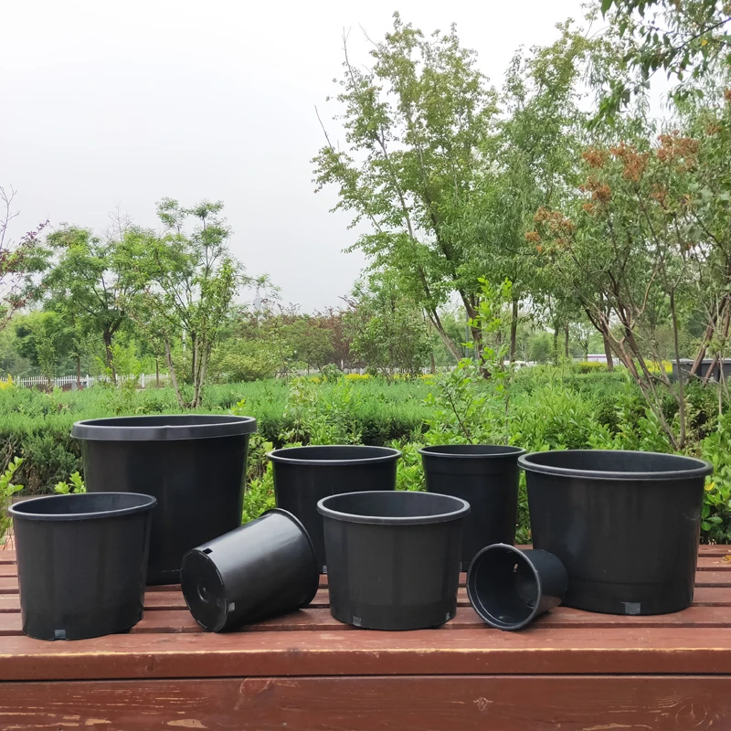 Wholesale 1 2 3 5 7 10 15 20 25 Gallon Garden Home Greenhouse Horticulture Black Plastic Nursery Gallon Pot Planter Alibaba