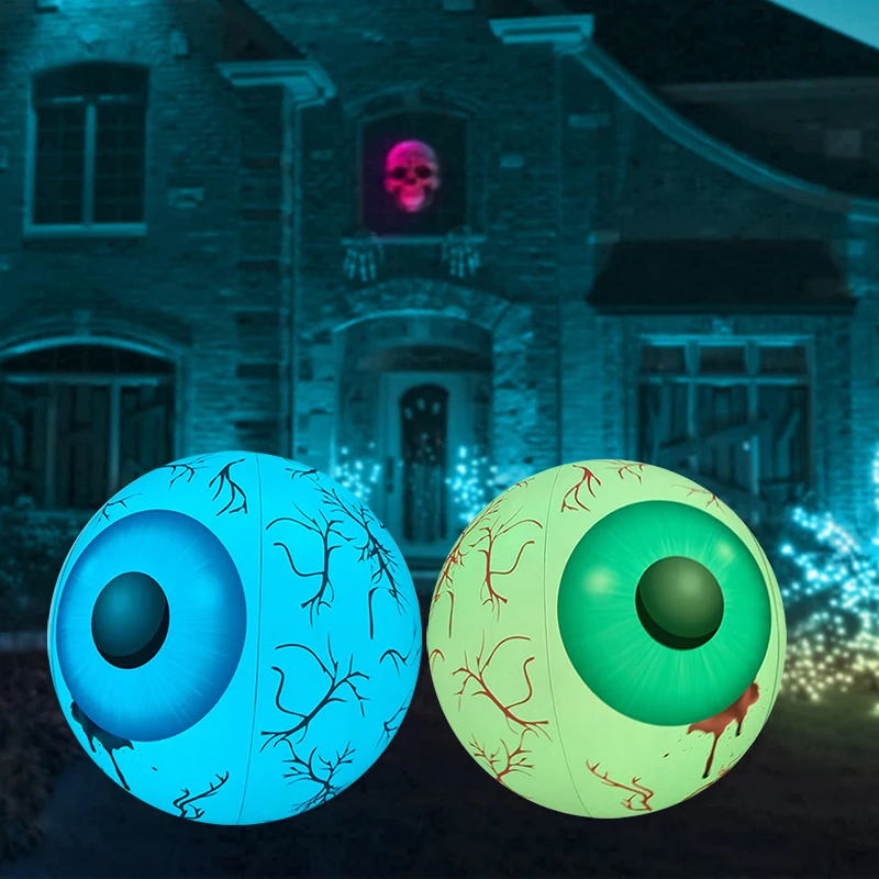 60cm Giant Halloween Inflatable Eyeball Led Light Up Eyeballs Blow Up ...