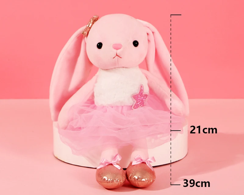 Cartoon Ballet Rabbit Plush Toy Cute Long Ear Bunny Doll For Kids Soft ...