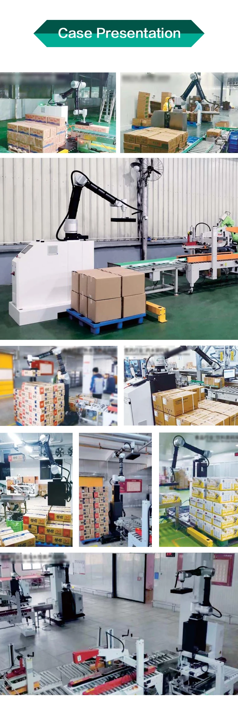 Automatic Carton Stacking System Cobot Palletizing Machine ...
