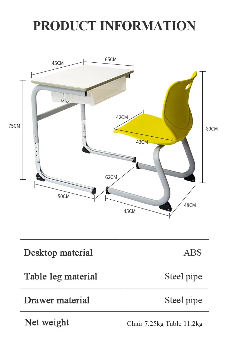 Wholesale School Furniture Reading Table And Chair Metal Plastic ...
