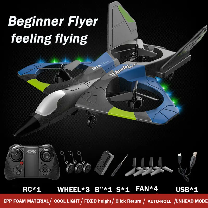 V27 Large Foam Drones Toy Remote Control Aircraft Fighter Glider Foamed ...