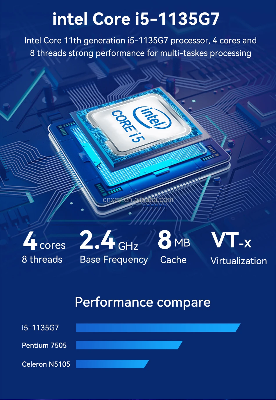 XCY Mini PC with I5-1135g7, 6 LAN Ports, and Fanless Cooling