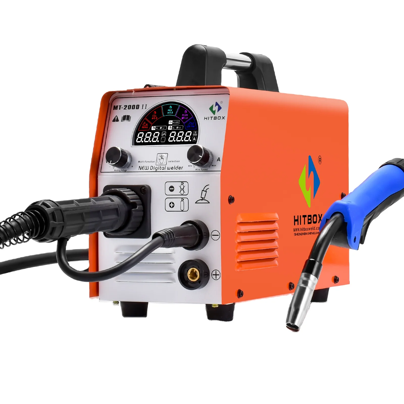 HITBOX MT2000 II MIG Welder 4 in 1 MIG CO2 MIX Gasless TIG ARC Inverter ...