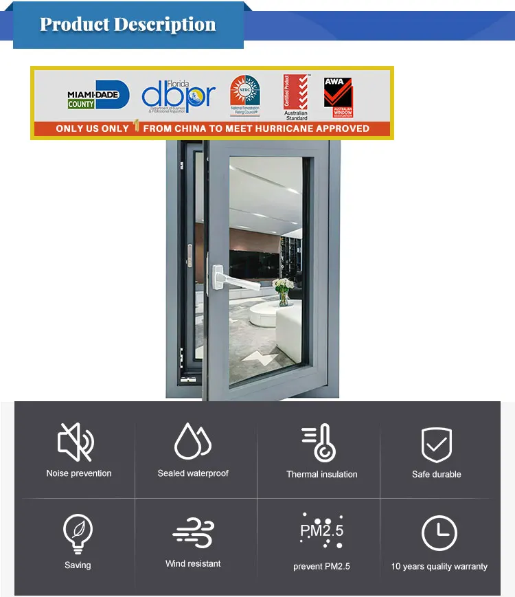 Superhouse Custom Ultra Narrow Frame Hurricane Proof Windows