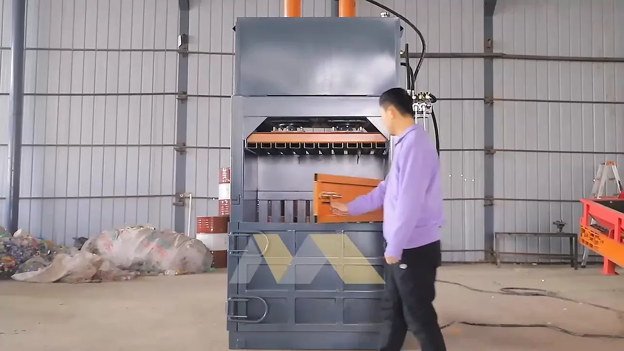Aluminum Hydraulic Baling Press Machine Waste Plastic Bale Press ...