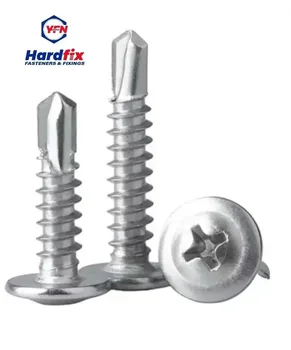 304 410 Modified Truss Wafer Phillips Hex Head Tek Roofing Self Drilling Screws For Sheet Metal ...
