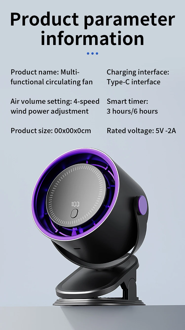 IXIU Portable USB Mini Fan - Multi-Functional & Rechargeable
