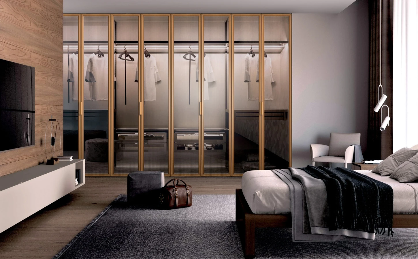 AIS LIVING High Quality Modern Wooden Customized Bedroom Wall Cabinet ...