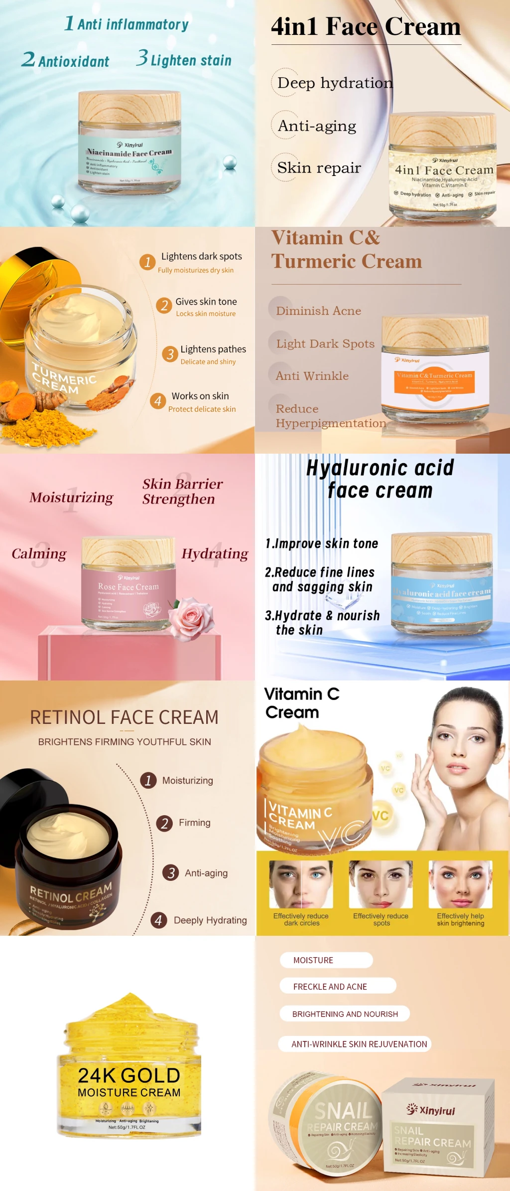 Private Label Dark Spot Remover Vitamin C Turmeric Face Cream Wholesale ...