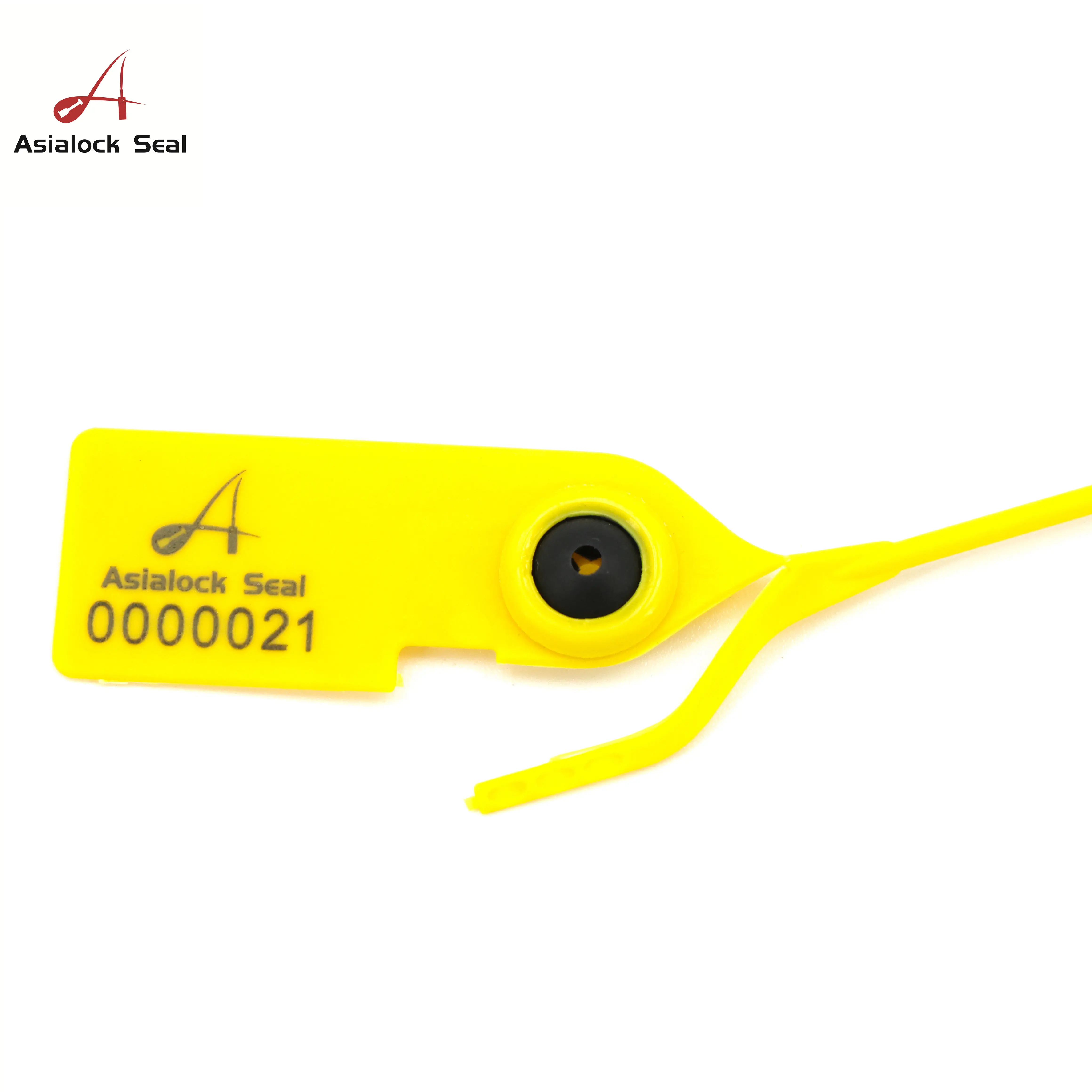 Customized Logo Metal Inserted Plastic Seal Tag Pull Tight Cargo ...