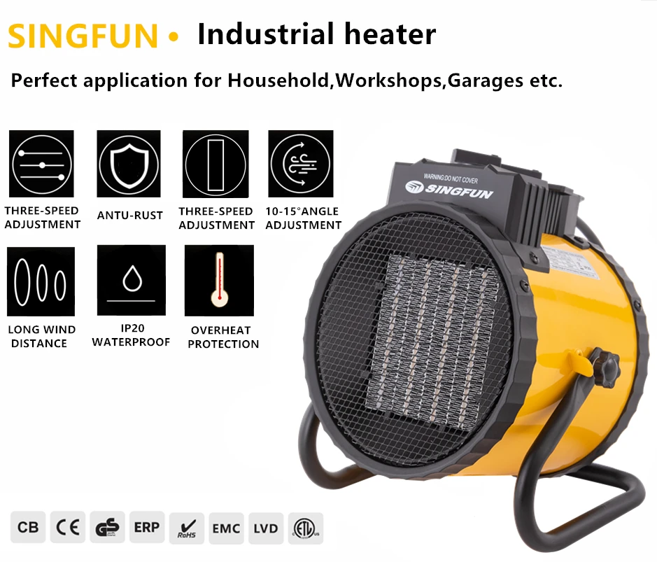 PTC 2000W Energy-Saving Heater - Efficient Home & Industrial Use