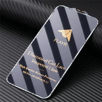 Colored Border Stylish 3d Diamond Cut Phone Guard Screen Protector 9h ...