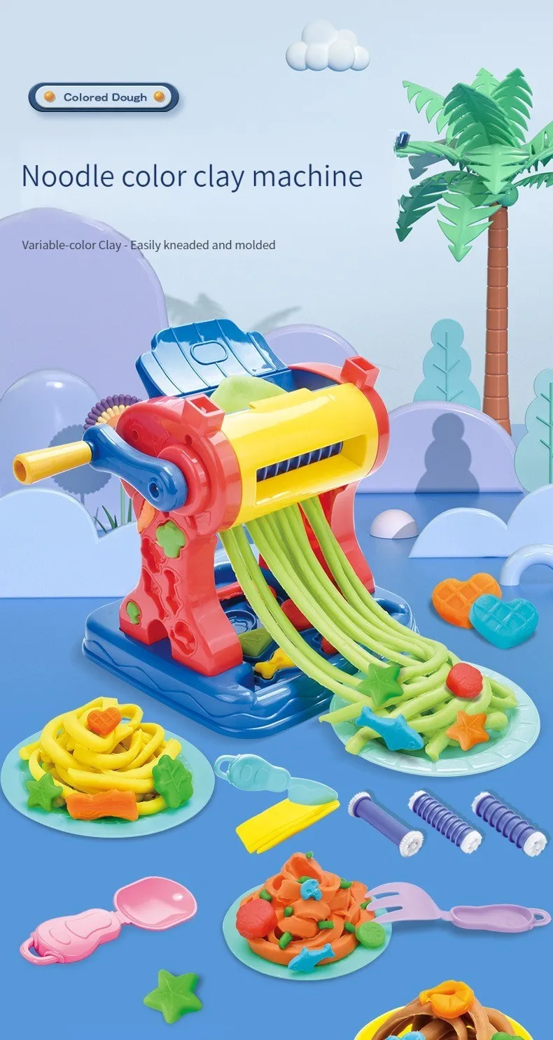 Cross-border Children's Colored Clay Playdough Toy Wheat Flour Noodle ...