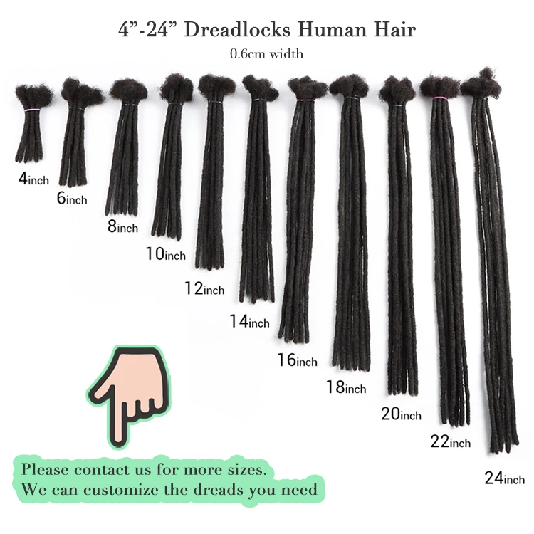 Orient Afro 0.4cm Locs Dreads Indian Remy Hair Crochet Extensions Soft ...