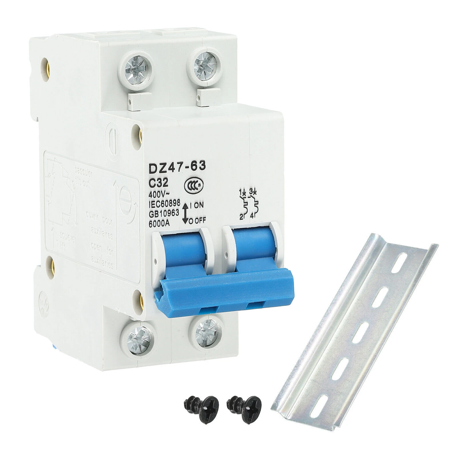 C45n Dz47-63 Mini Circuit Breaker 1p To 63a With 4.5ka Mcb 1pole To ...