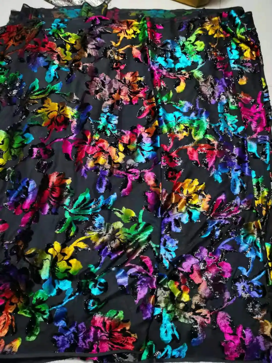 Ready to Ship Dirac and Garbasaar Handprint Soft Silk Pure Velvet Burnt ...