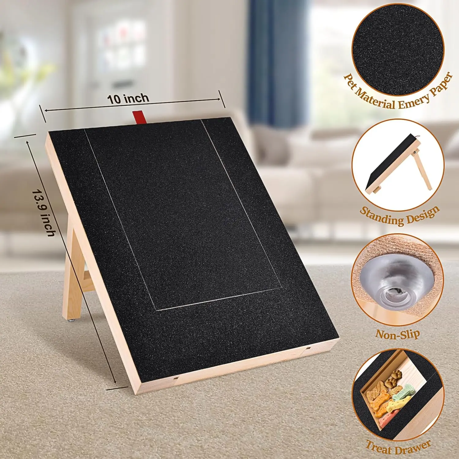 Sandpaper Dog Nail File Board with Treat Box for Puppy Nail Trimmer Dog ...