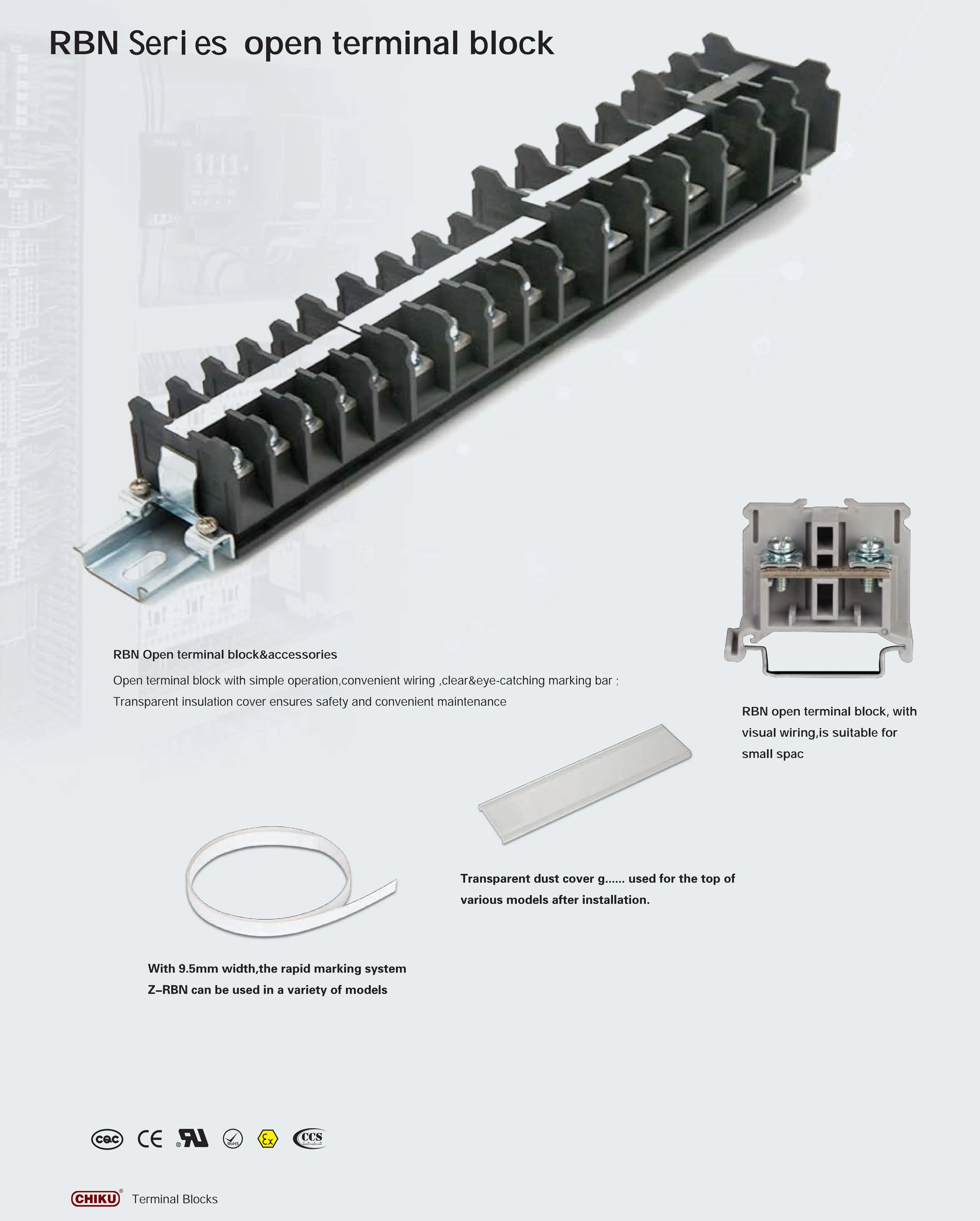 High Current Multi-Purpose Terminal Blocks RBN 30W Din Rail Type Visual ...