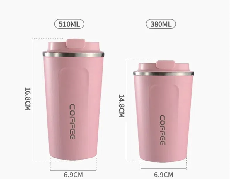 Travel Coffee Mug Stainless Steel Thermos Cup Smart Tumbler