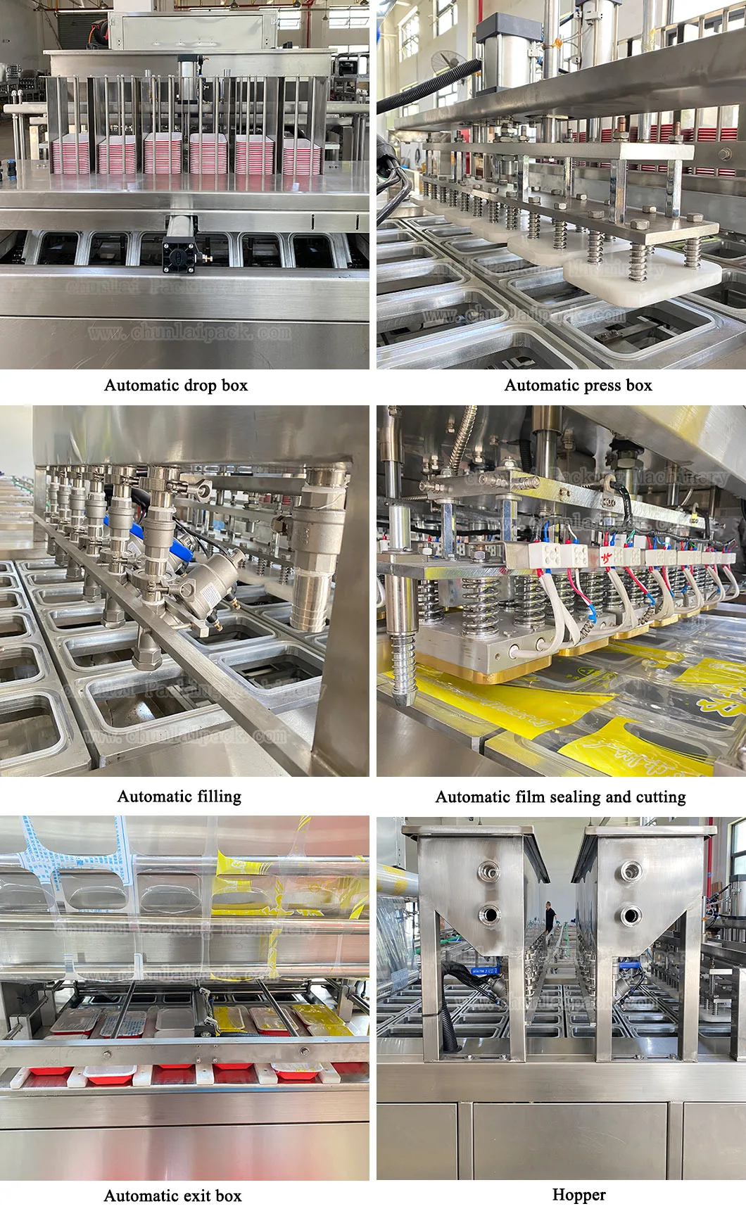 Fully Automatic Plastic Tray Plastic Box Filling Sealing Machine Tofu ...