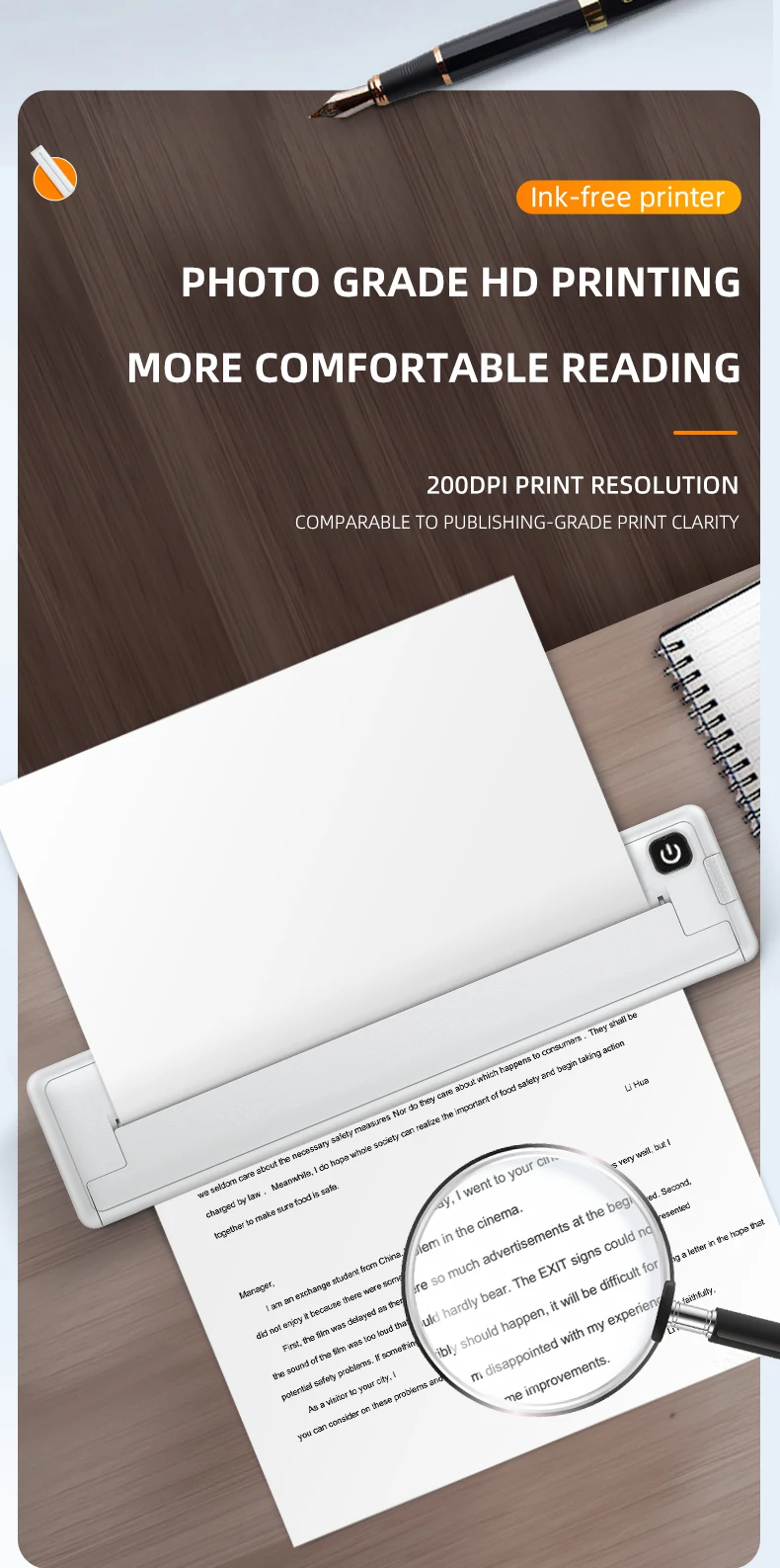 Portable A4 Printer Wireless Mobile Thermal Printer Thermo Stencil ...