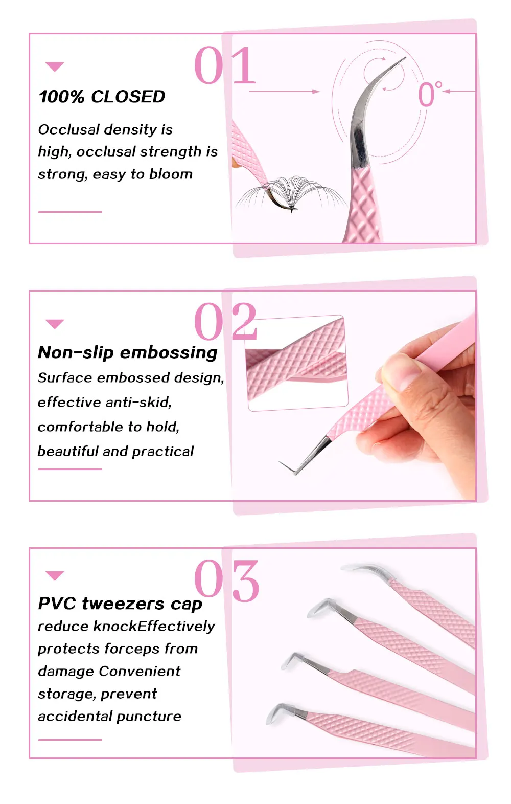 Custom Logo Stainless Steel Tweezers for Eyelash Extensions