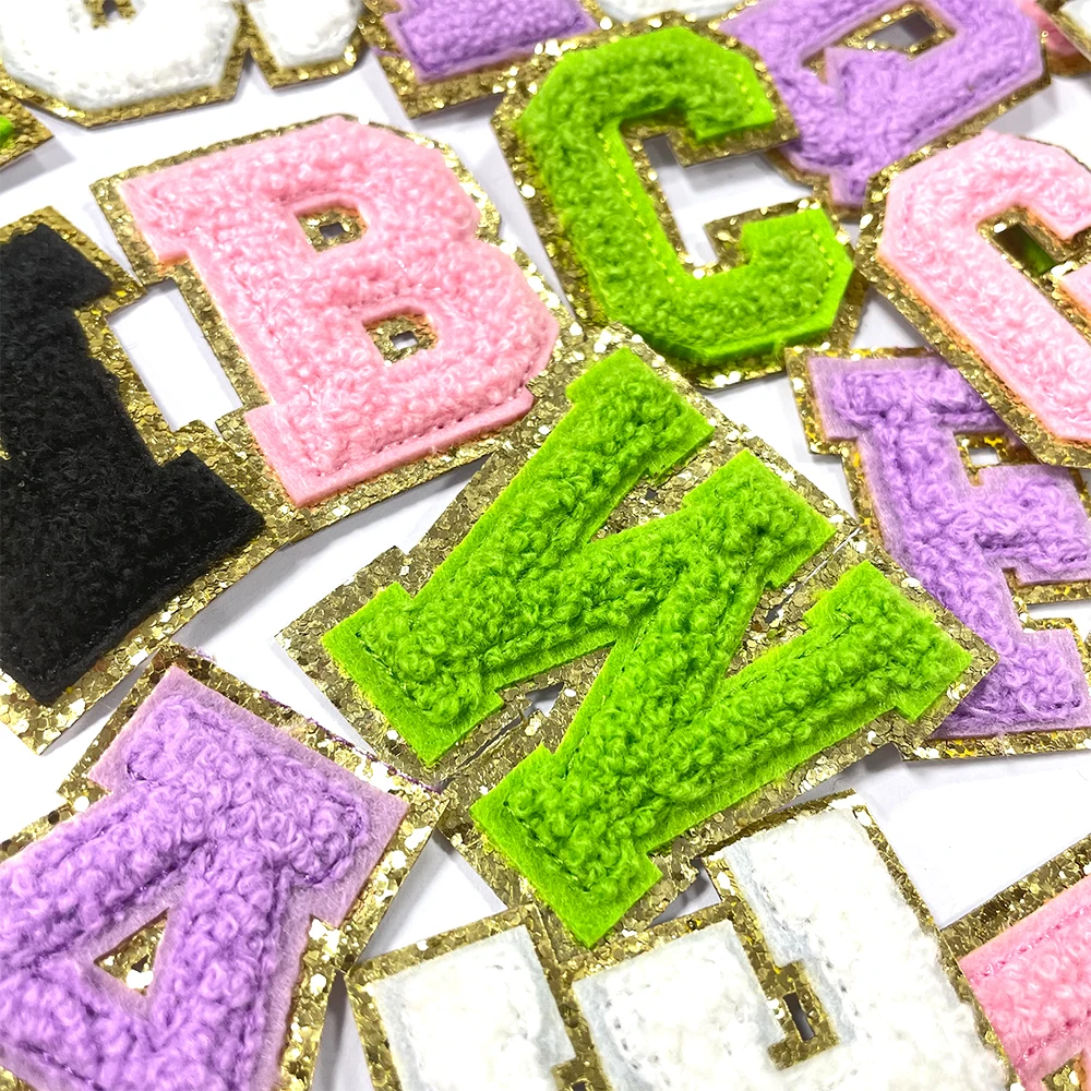 Custom Sustainable Embroidered Alphabet Badges 3d Iron Chenille Patches ...