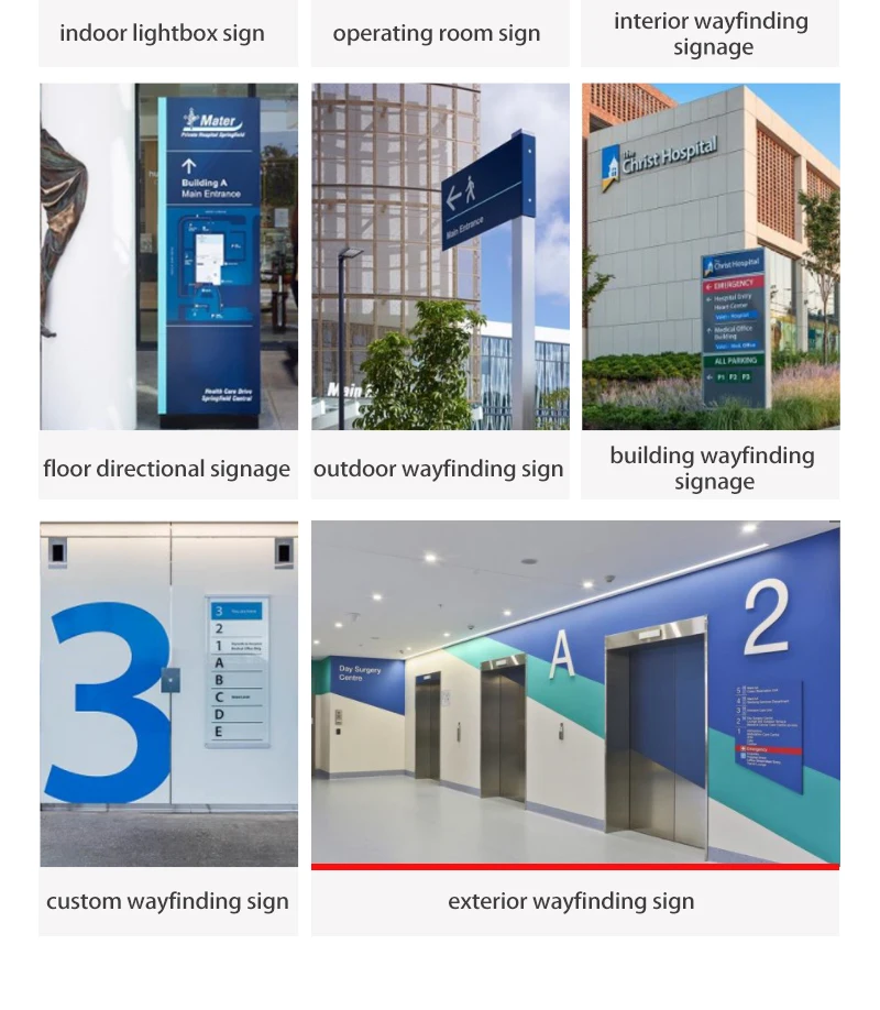 Interior Office & Hospital Direction Signage - Outdoor Hanging Signs ...