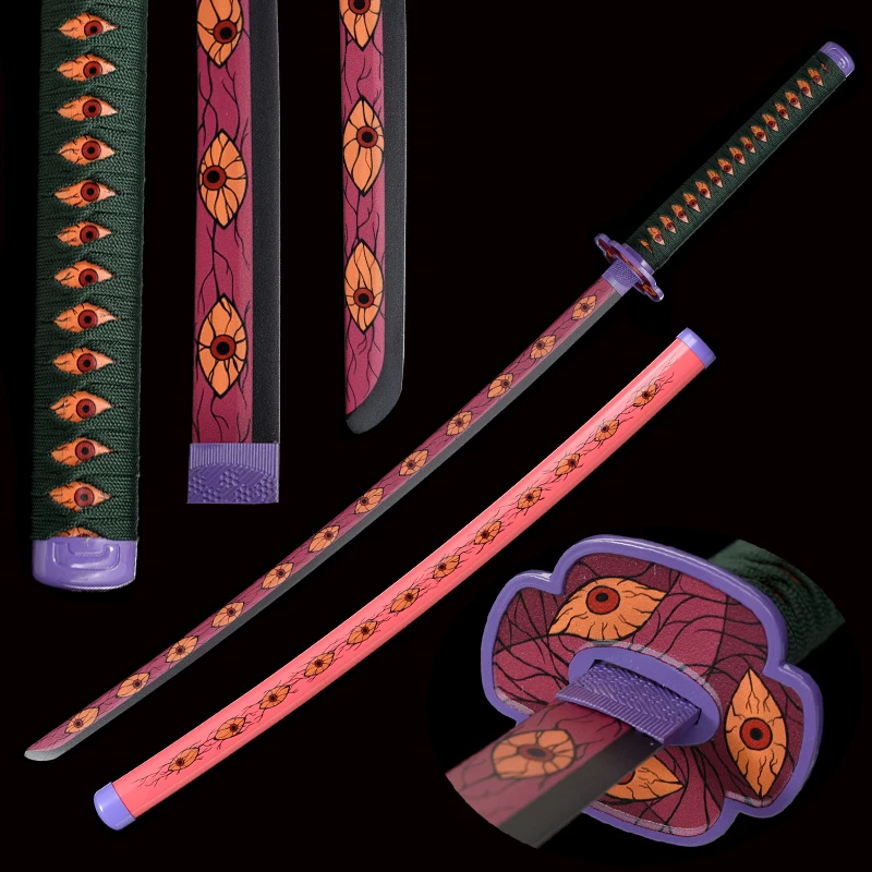 Katana Sword Popular Anime Demon Slayer Kokushibou Wooden Blade Sword ...