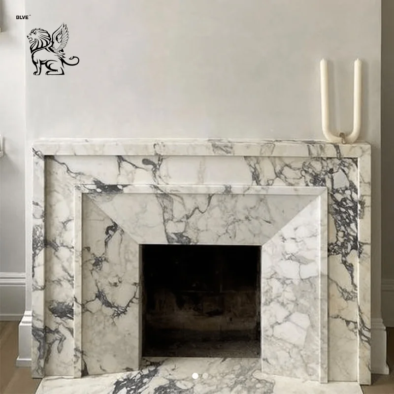 BLVE Marble Fireplace - Customized Design for Indoor Decor