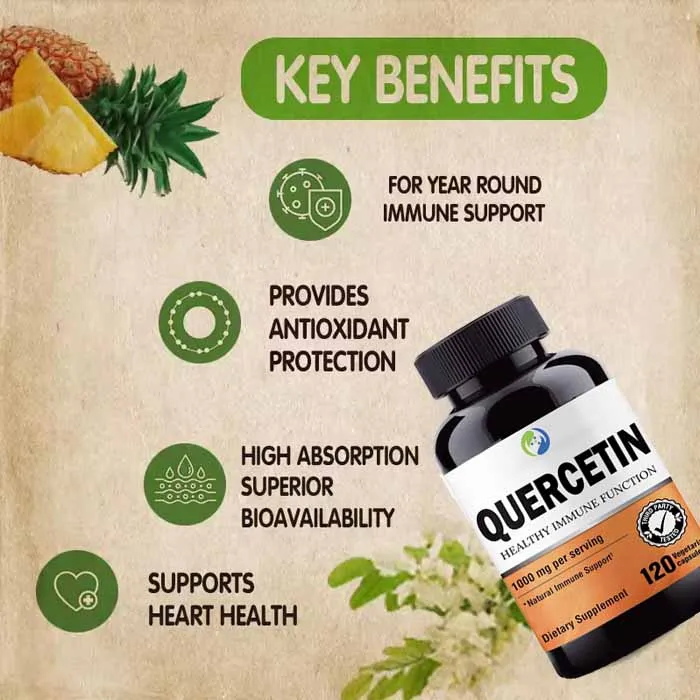 Quercetin Capsules - Natural Supplement for Energy & Immunity