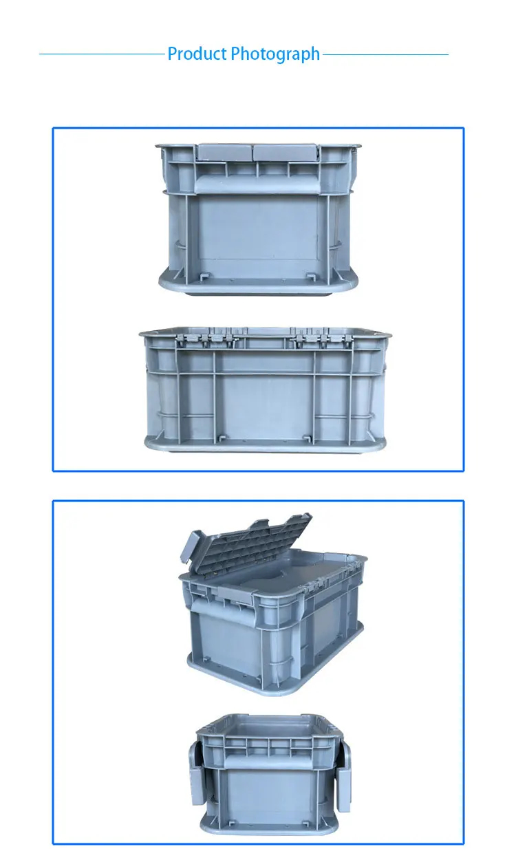 Stackable Plastic Turnover Box With Lids 300*200*148mm Industrial ...