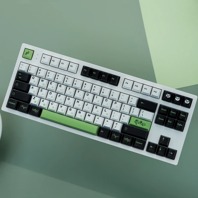 Gmk Panda Keycaps Pbt Dye Sublimation Key Caps Cherry Profile Keycap ...