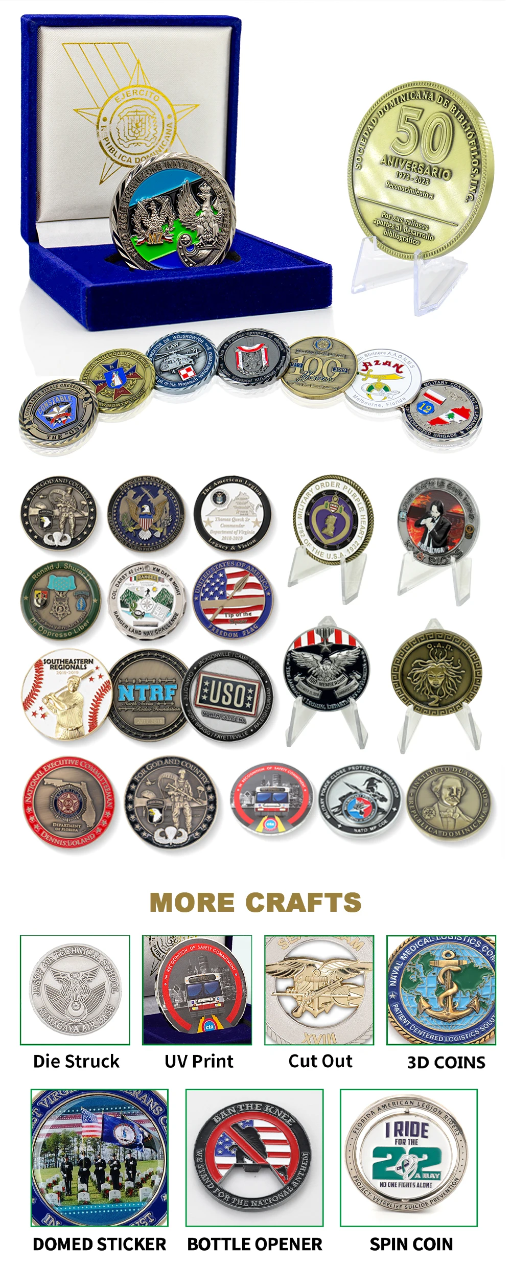 Multi Theme 3D Challenge Coin Custom Coin Souvenir Metal Coin Custom ...