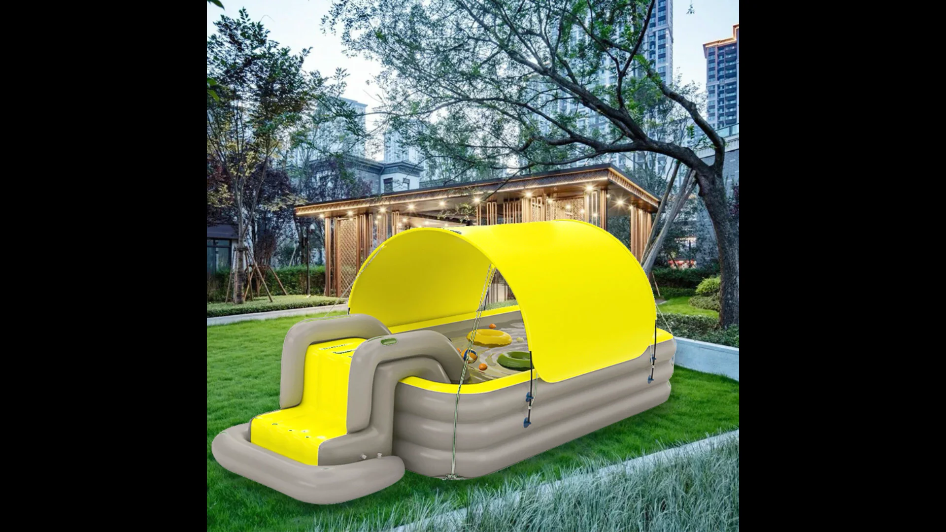 Jxb Family Outdoor Inflatable Kids Swimming Pool With Awning Quality ...