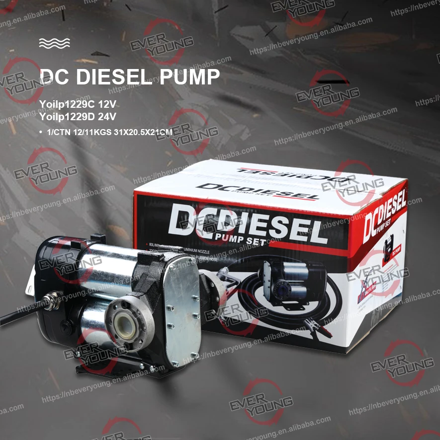 Portable Diesel Fuel Pump 12V - High Flow Transfer Pump for Automotive ...
