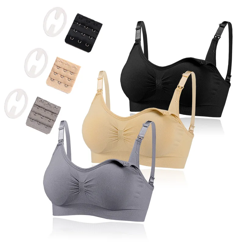 Nursing Bra Comfortable For Breastfeeding Maternity Bras Push Up Silk ...