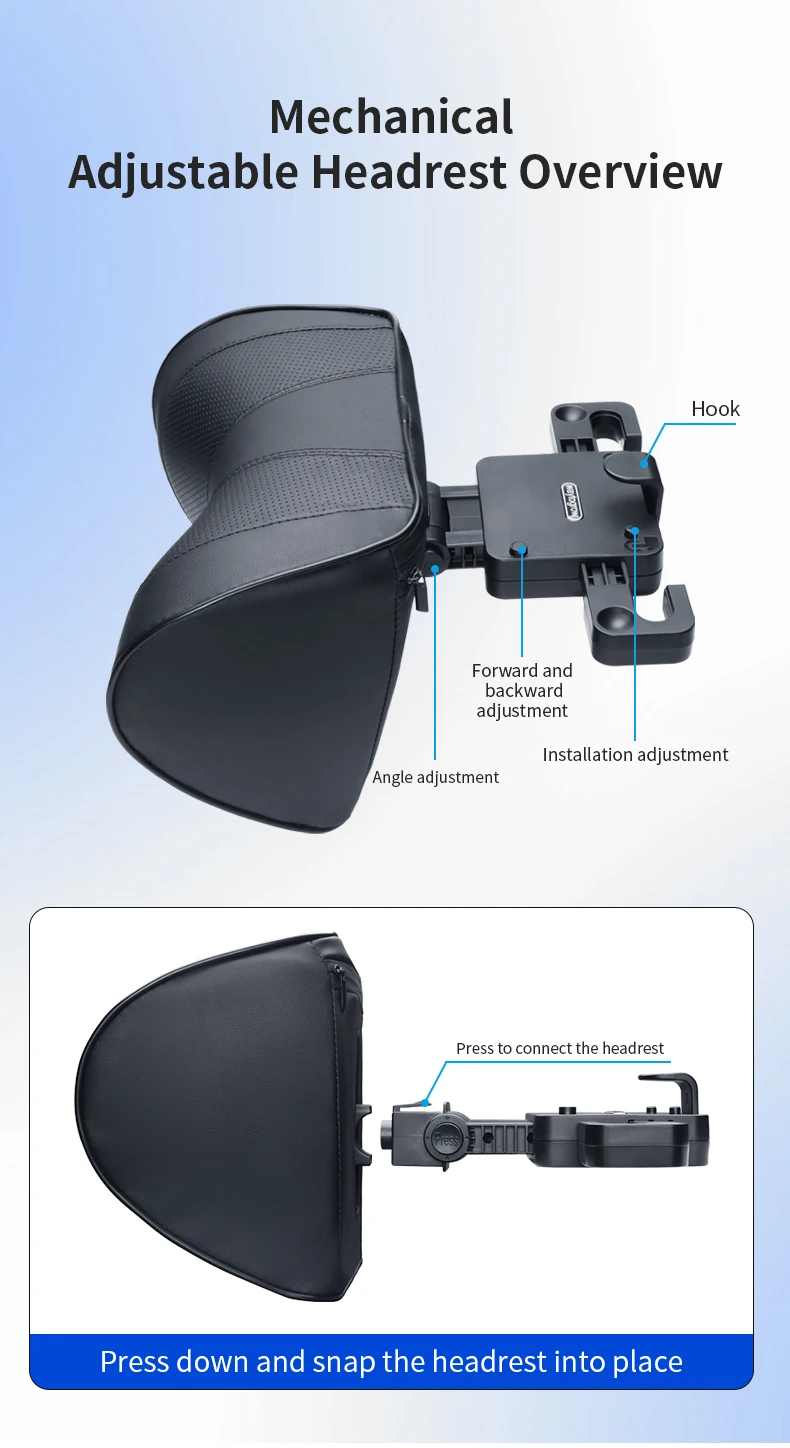 Adjustable Car Seat Headrest - Comfort & Support for Kids