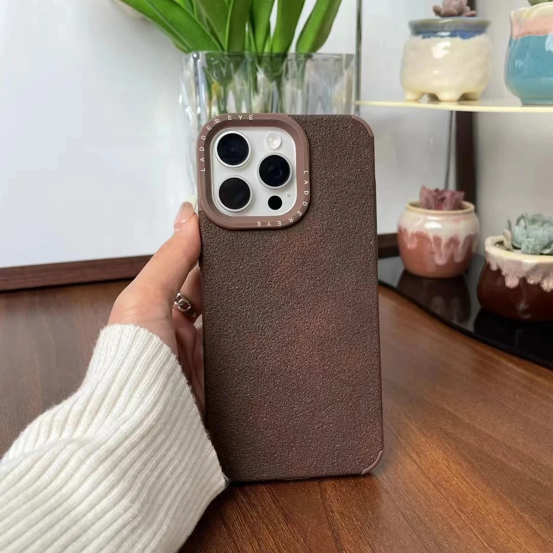 Fashion soft touch leather texture phone case for iphone 15 pro max 14 ...