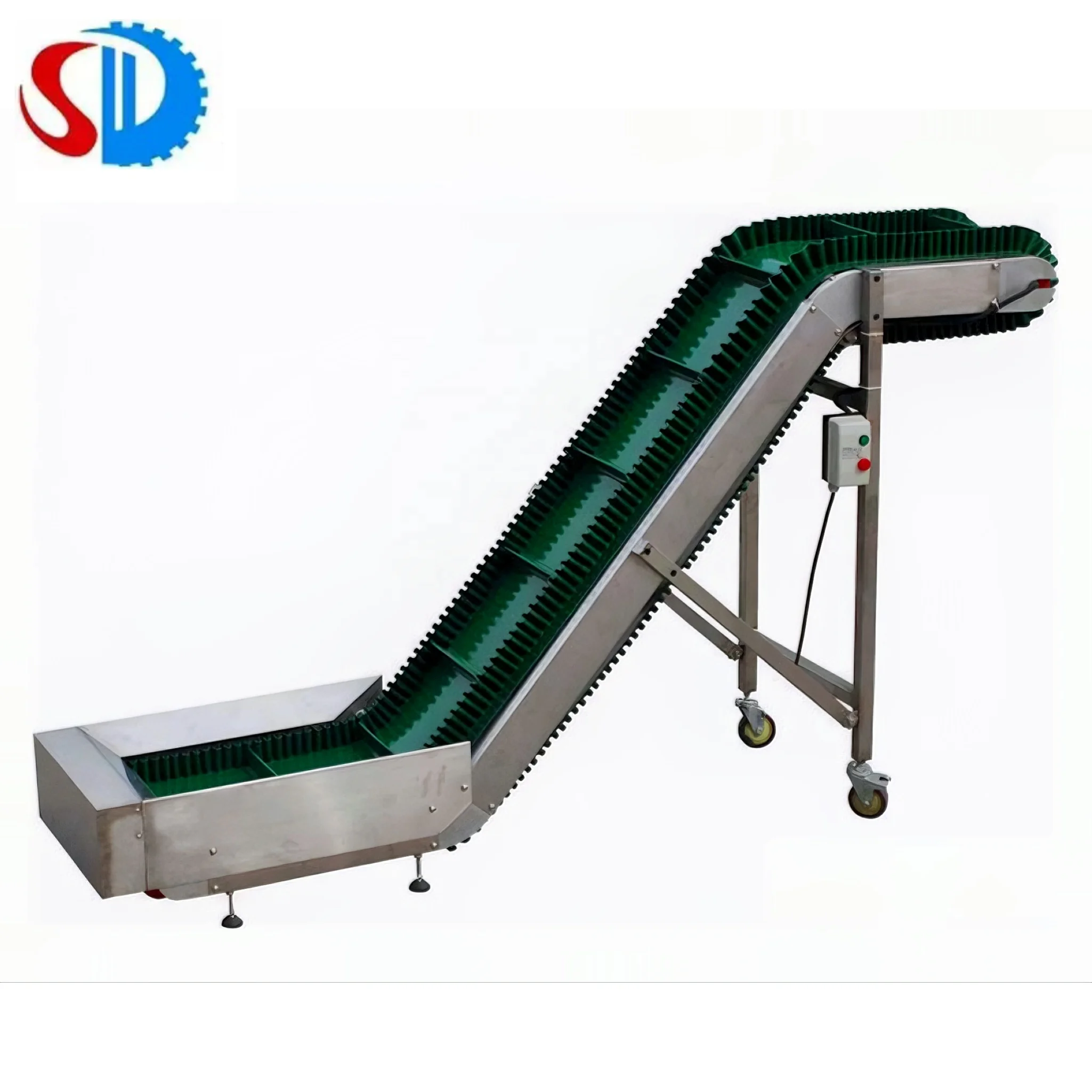 High Quality Belt Conveyor for Vegetable Fruit Incline Lifting Conveyor ...
