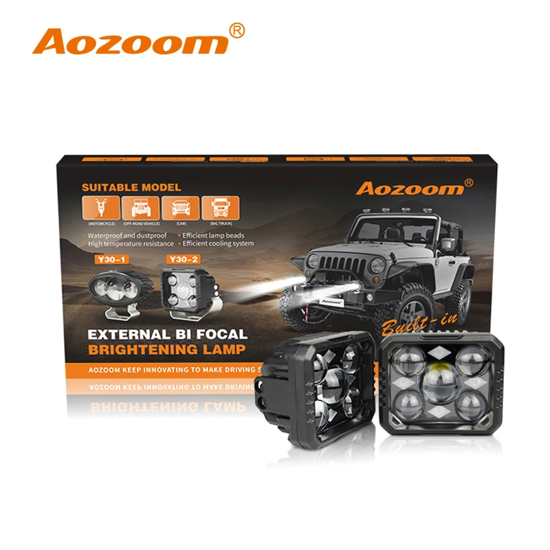 Aozoom 4x4 Offroad 3 Inch Spotlights 12v 64w 5500k Led Driving ...