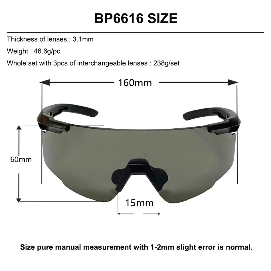 Interchangeable Tactical Goggles 3.1mm Thickness Lens Anti Impact ...