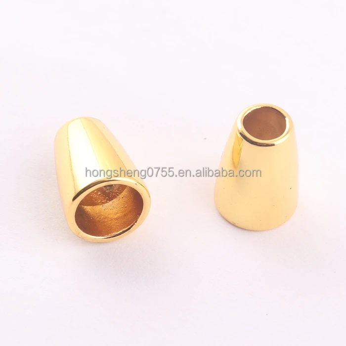 High Quality Gold Metal Cord End Cap Clip For Rope - Buy Metal Cord End ...