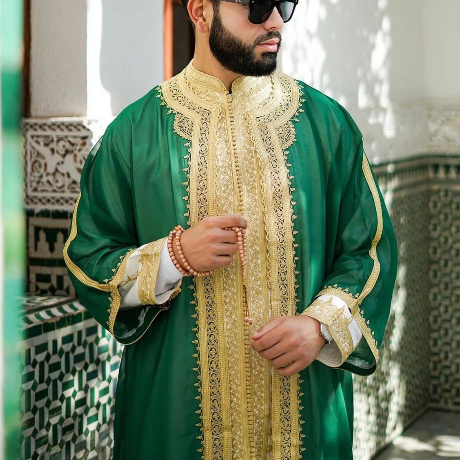Custom 3 Piece Sets Moroccan Jabador Jabador For Men Caftan Ramadan ...