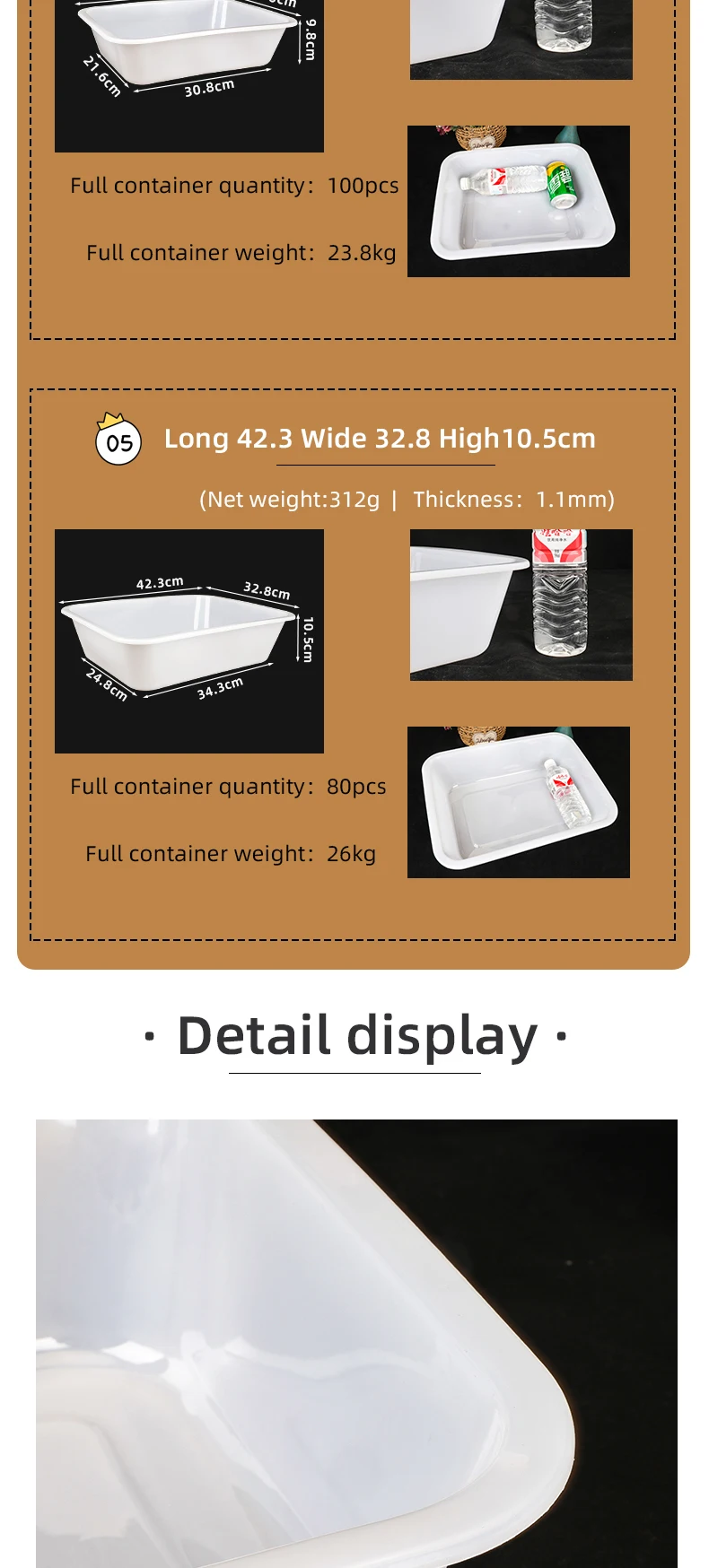 Large White Plastic Square Basin Vegetable And Fruit Cleaning And ...